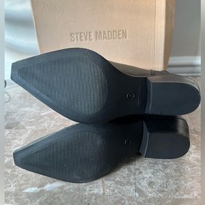 Steve Madden | Shoes | Steve Madden Black Leather Western Boots | Poshmark